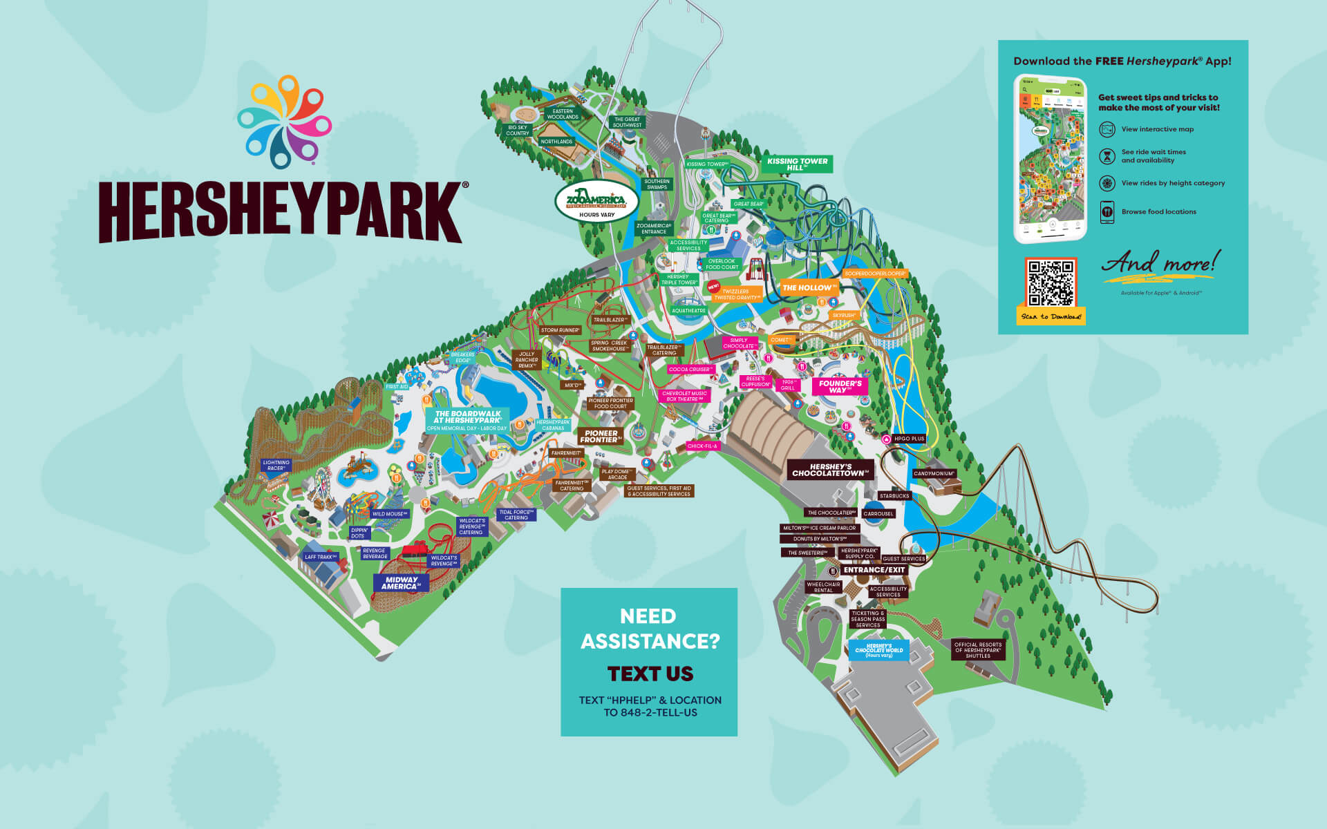 Amusement Park Map | Hersheypark