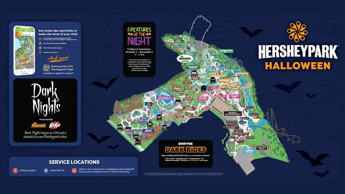 Amusement Park Map | Hersheypark